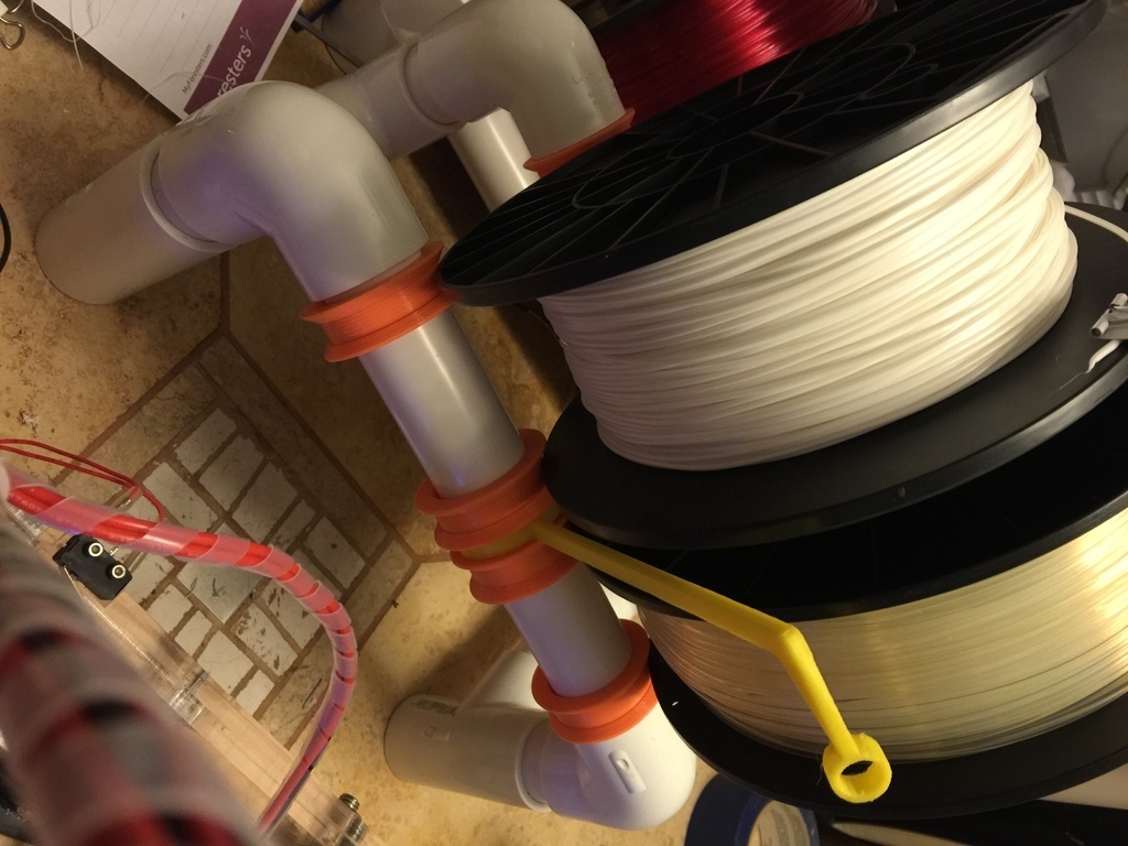 🪢 Filament Reel Bearings for 1" PVC・Free 3D File for ・Cults