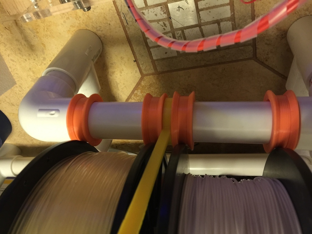 🪢 Filament Reel Bearings for 1" PVC・Free 3D File for ・Cults