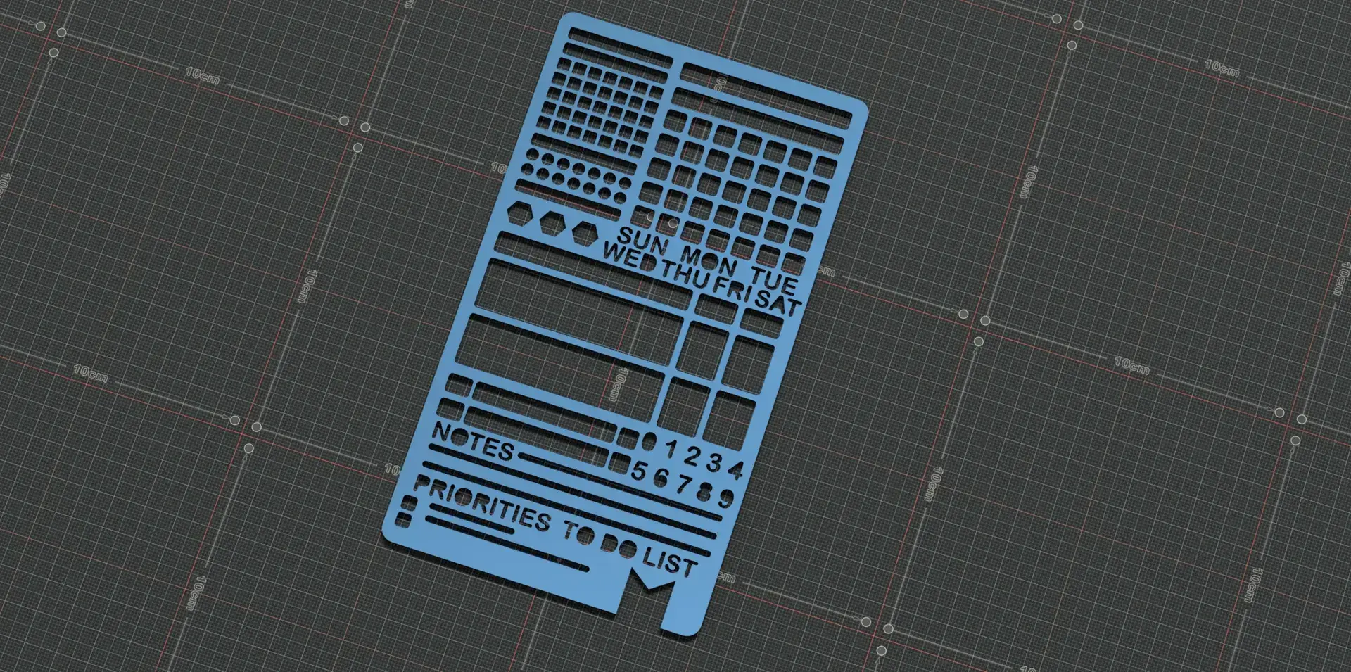️ Bullet Journal Stencil Template・Free 3D File for ・Cults