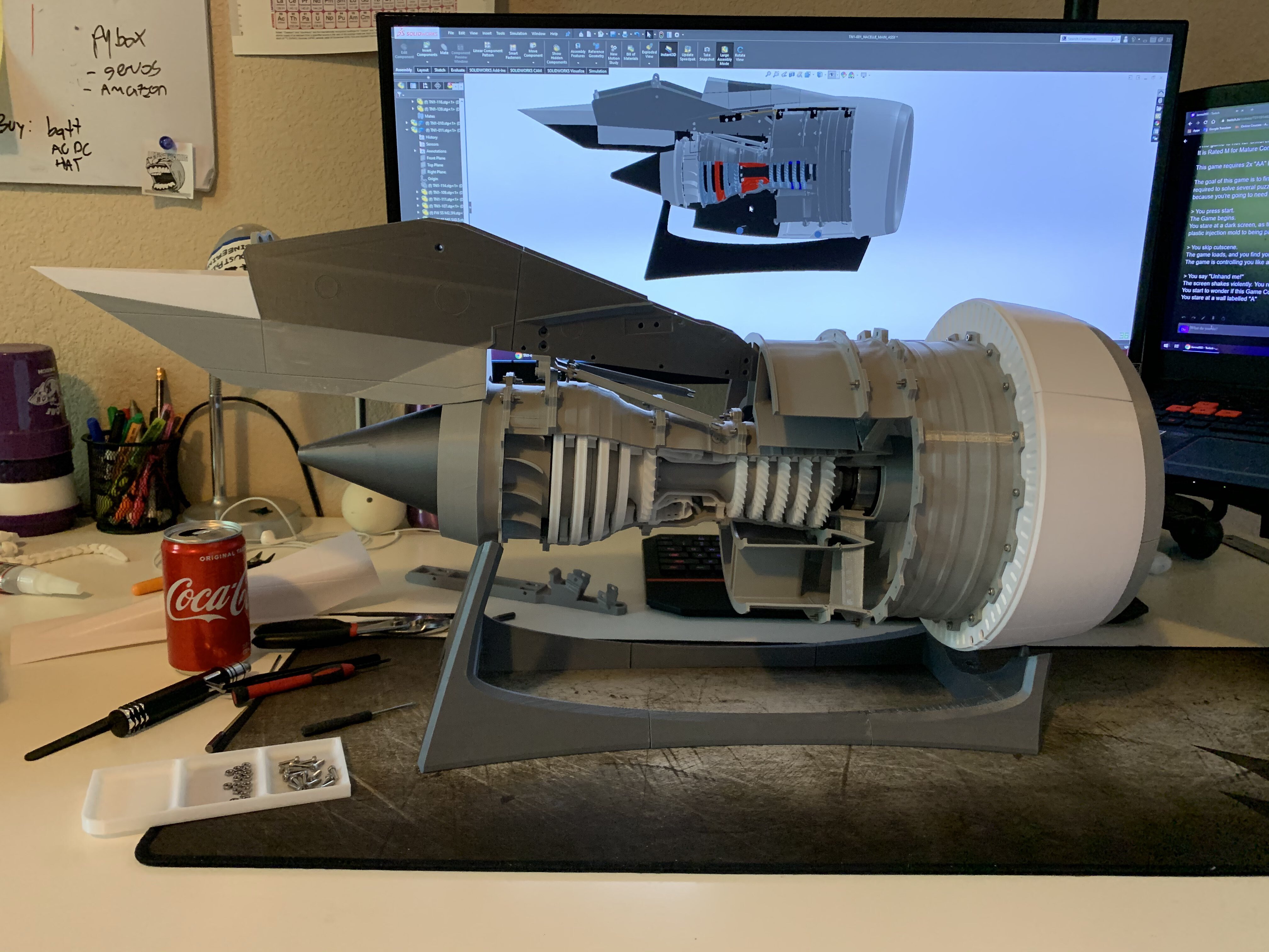 3D printing High Bypass Engine Nacelle・Cults