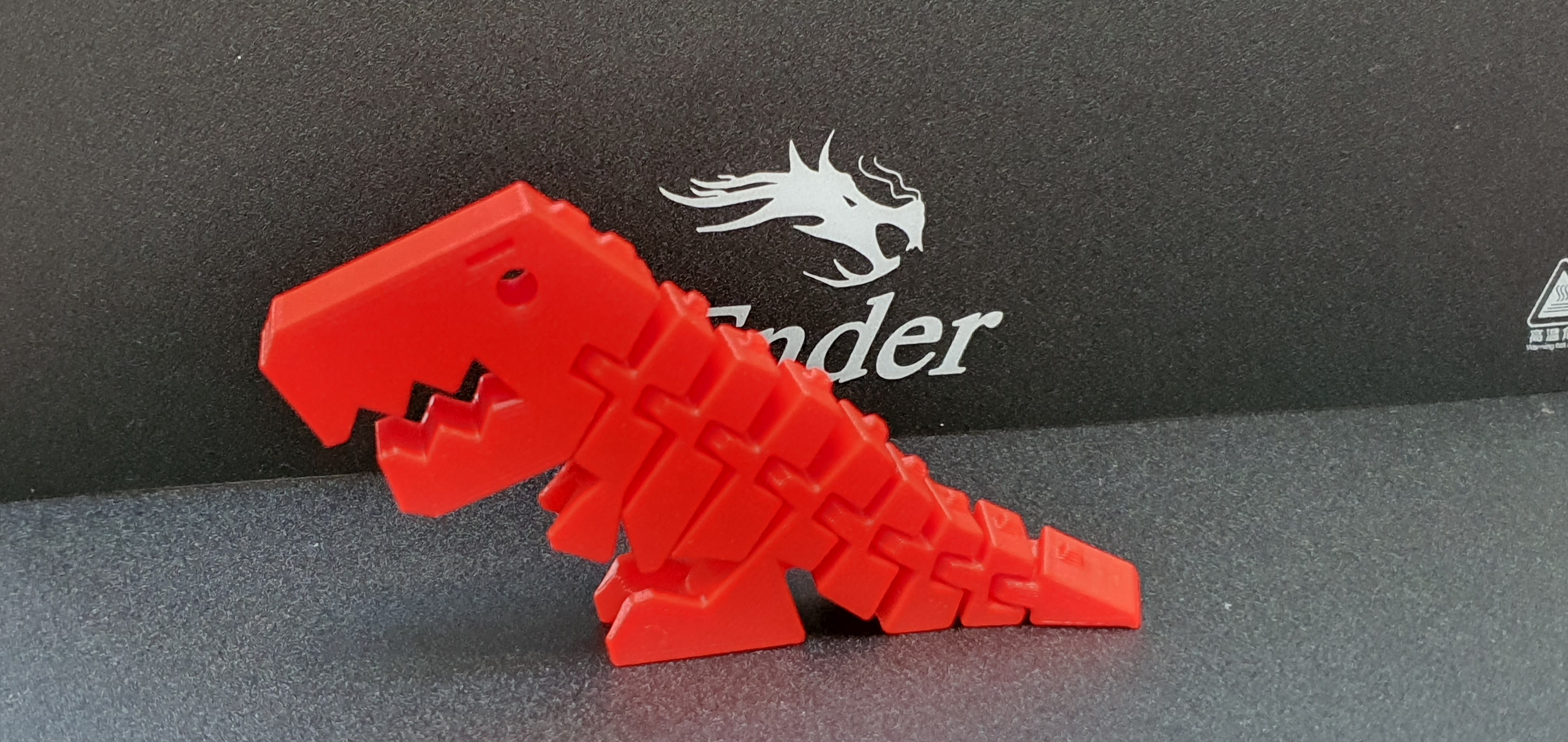 3D printing Flexi Rex with stronger links・Cults