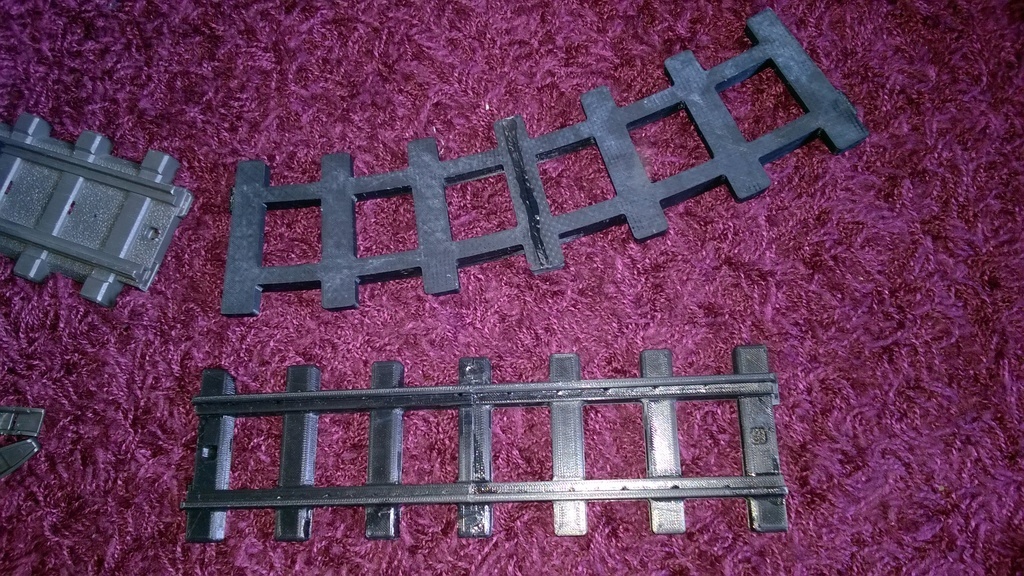 Free 3D file Playmobil Gleis / railroad track Straight and curve with ...