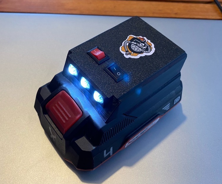 🔋 Parkside X20V Team battery USB power bank with LEDs・Archivo 3D Gratis ...