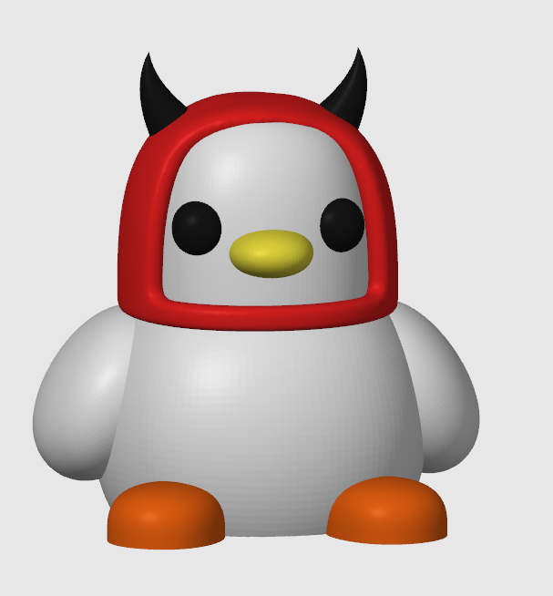 😈 Devil Duck・Free 3D File for ・Cults