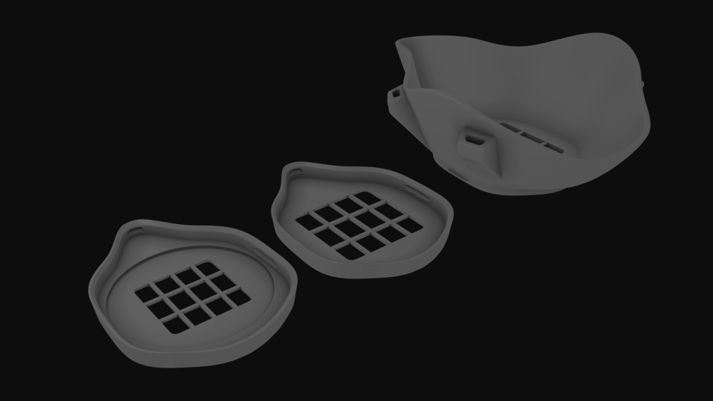 Free 3D file Covid-19 Mask Remix (faster print, cosmetic tampoo as ...