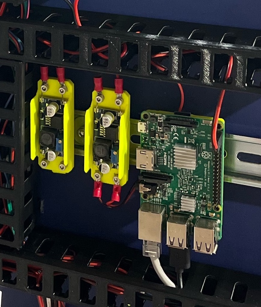 🔧 DC Buck Converter Mount DIN Rail・Free 3D File for ・Cults