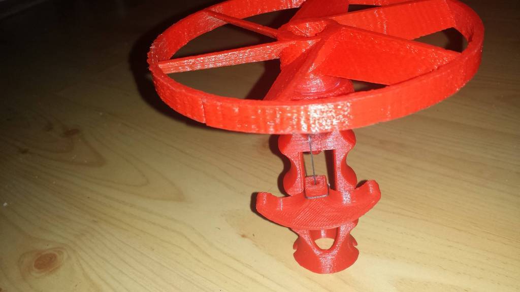 3D printable Pull String Helicopter・Cults