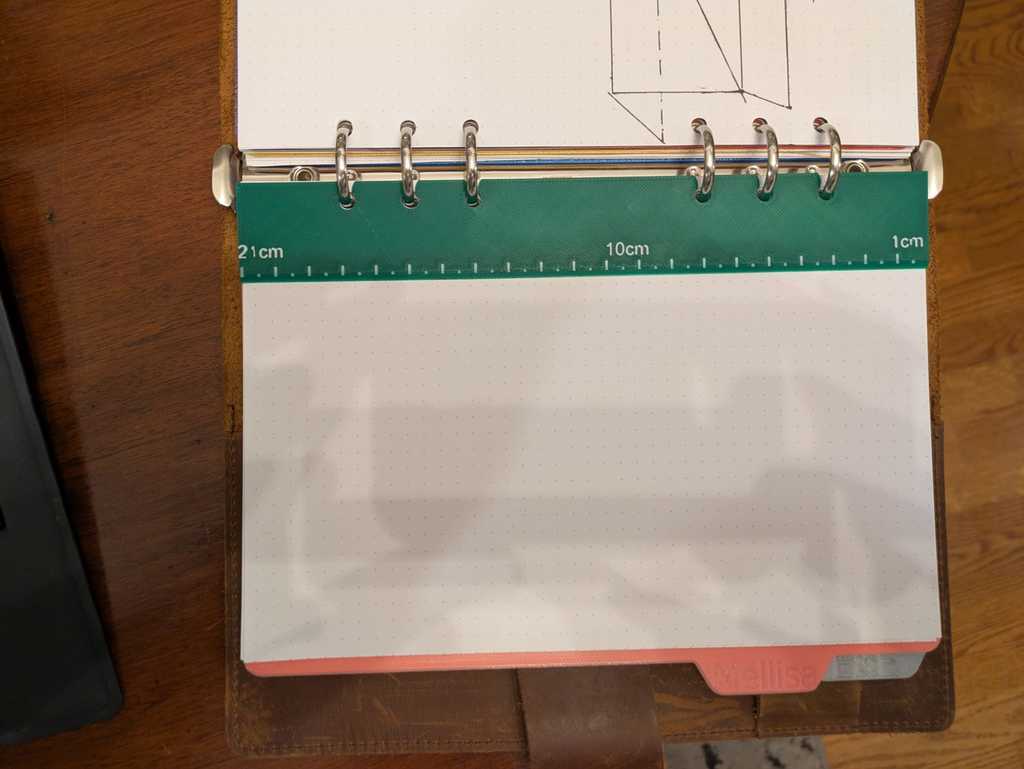Archivo 3D gratis Ruler for A5 Binders and journals 📏 ・Plan para ...