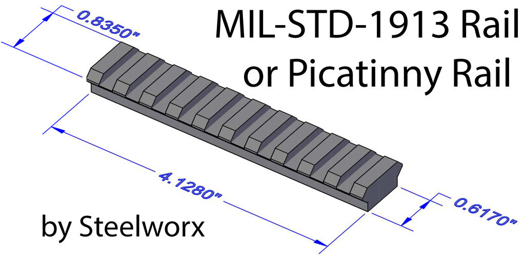 ⚽ Picatinny Rail or MIL-STD-1913 Rail (3 Heights)・Free 3D File for ・Cults