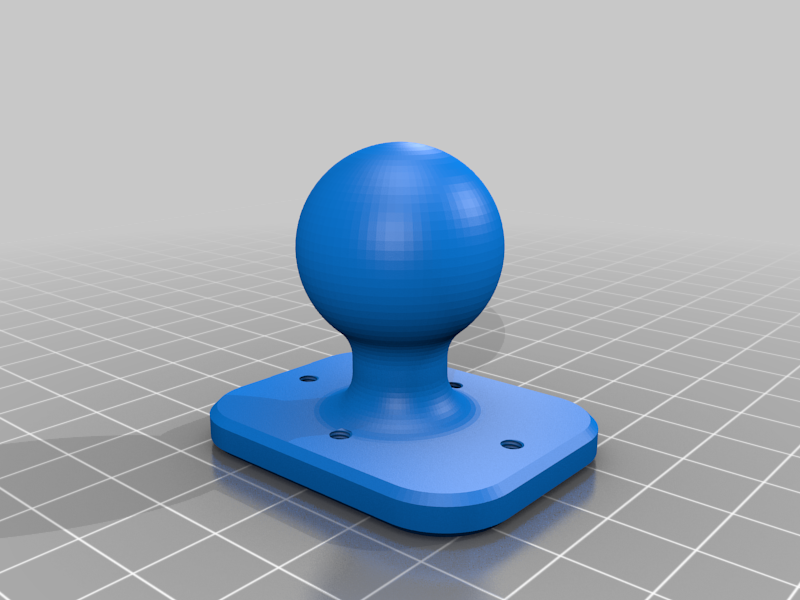 Free 3D file 1'' RAM mount ball adapter 🐏 ・3D printable object to ...