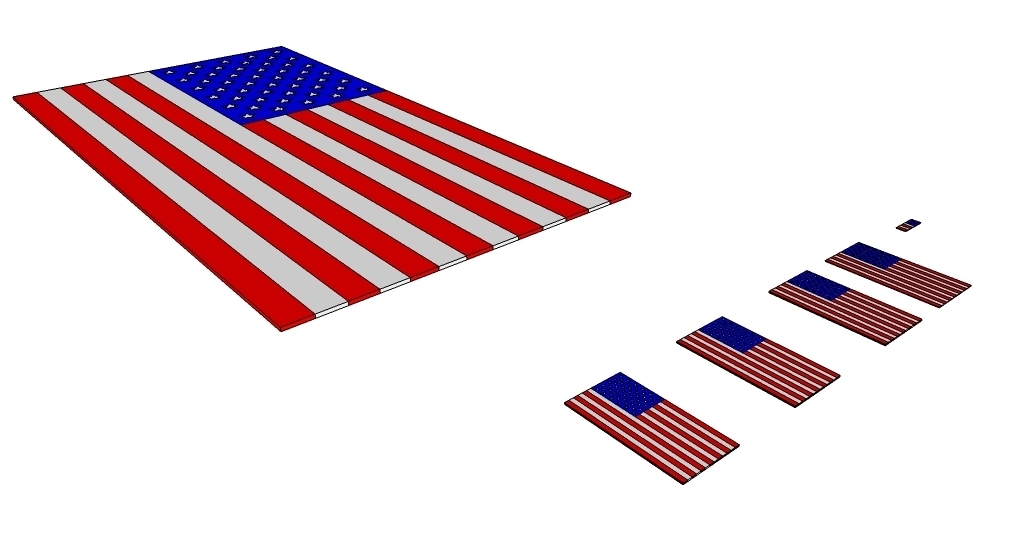 Free 3D file US Flag 👽 ・3D printing design to download・Cults