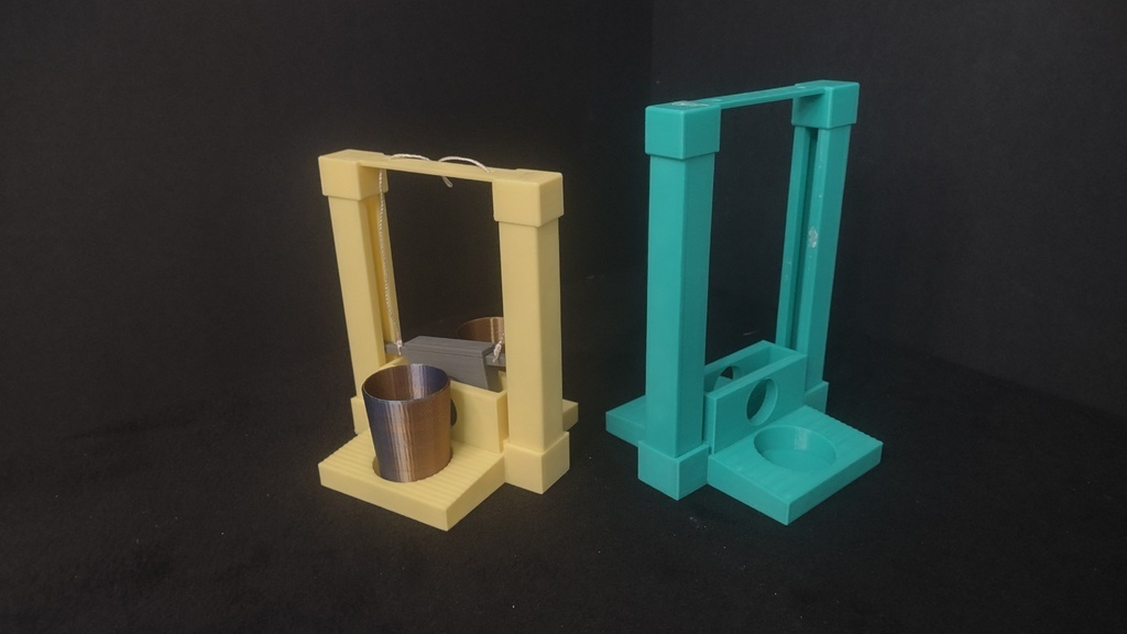 🪞 Guillotine Quarters Game・Free 3D File for ・Cults