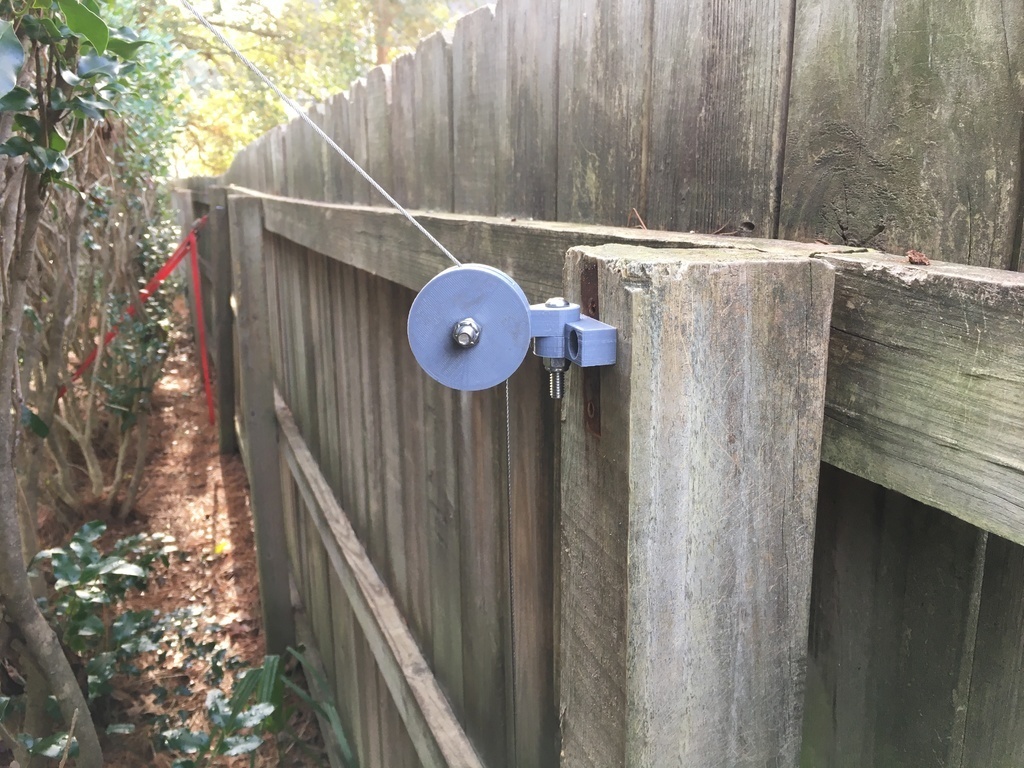 Free 3D file 1/16" Wire Pulley Block with Bearing Wall Mount and Pivot ...