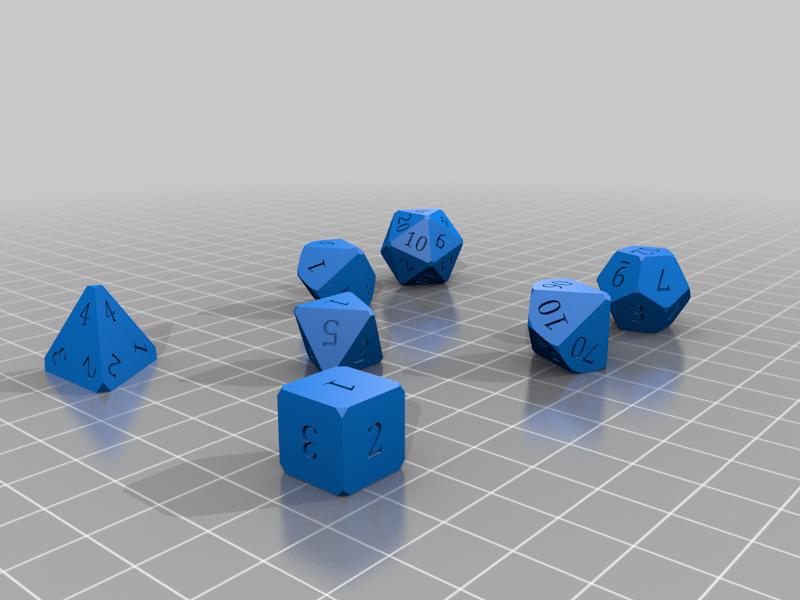 🎲 Polyhedral Dice Set・Free 3D File for ・Cults