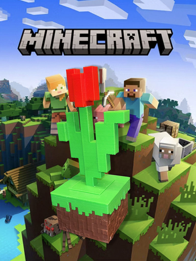 Free 3D file Minecraft Tulip and grass box 🌷 ・Model to download and 3D ...