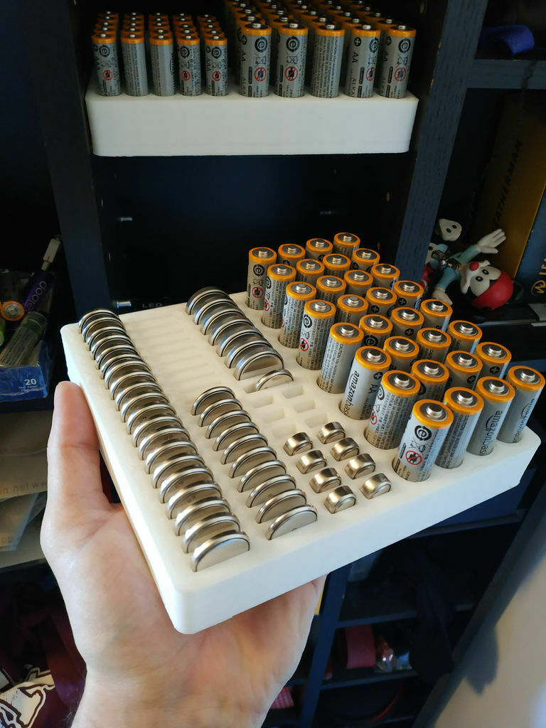 🔋 Battery organizer shelf for Ikea Gnedby・Free 3D File for ・Cults