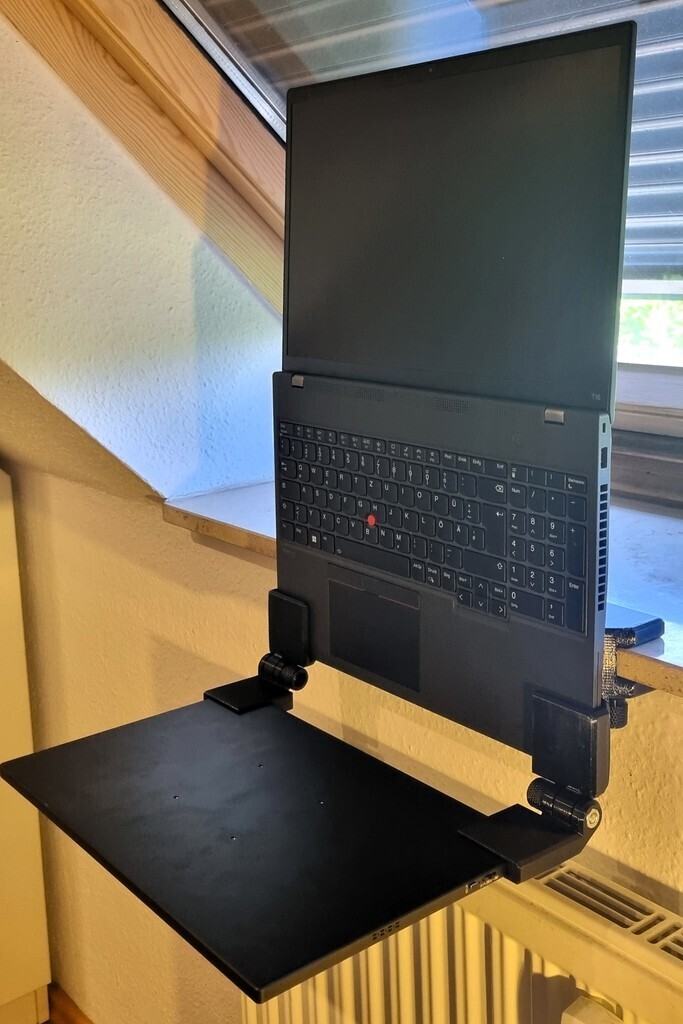 💻 Lenovo T16 + 16 inch Monitor foldable shelf/window sill or table ...