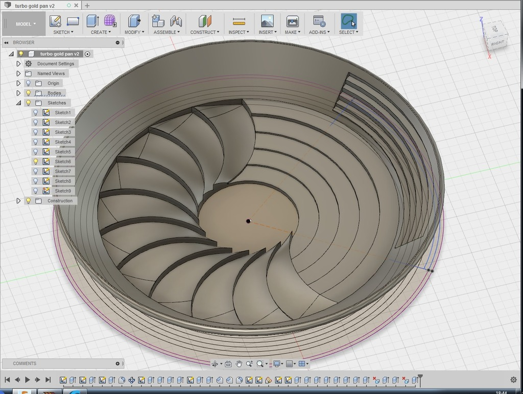 🧞‍♂️ turbo gold pan 19cm・Free 3D File for ・Cults