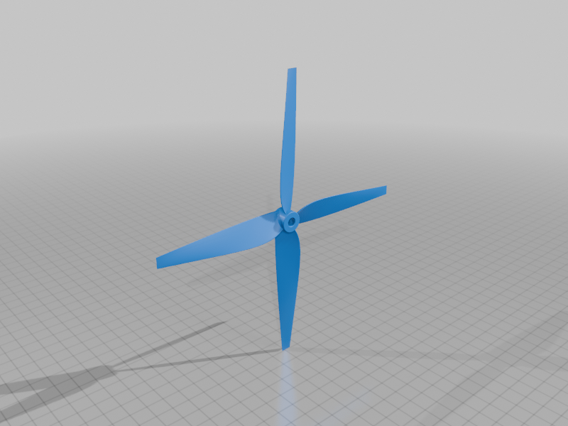 🚁 Four-Blade Propeller・Free 3D File for ・Cults