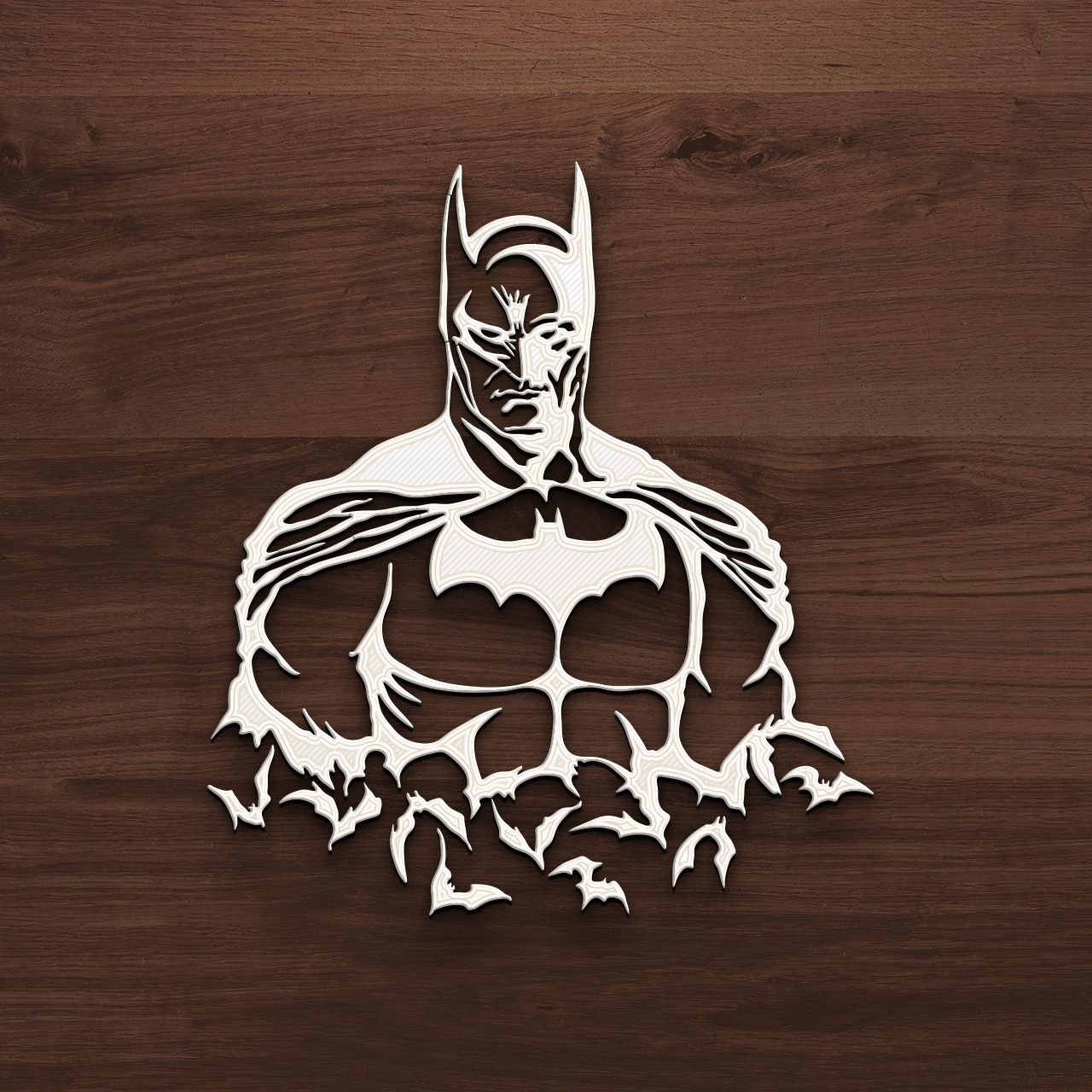 🎨 Batman Wall Art Silhouette with Bat Symbols・ 3D File for 3D printing ...