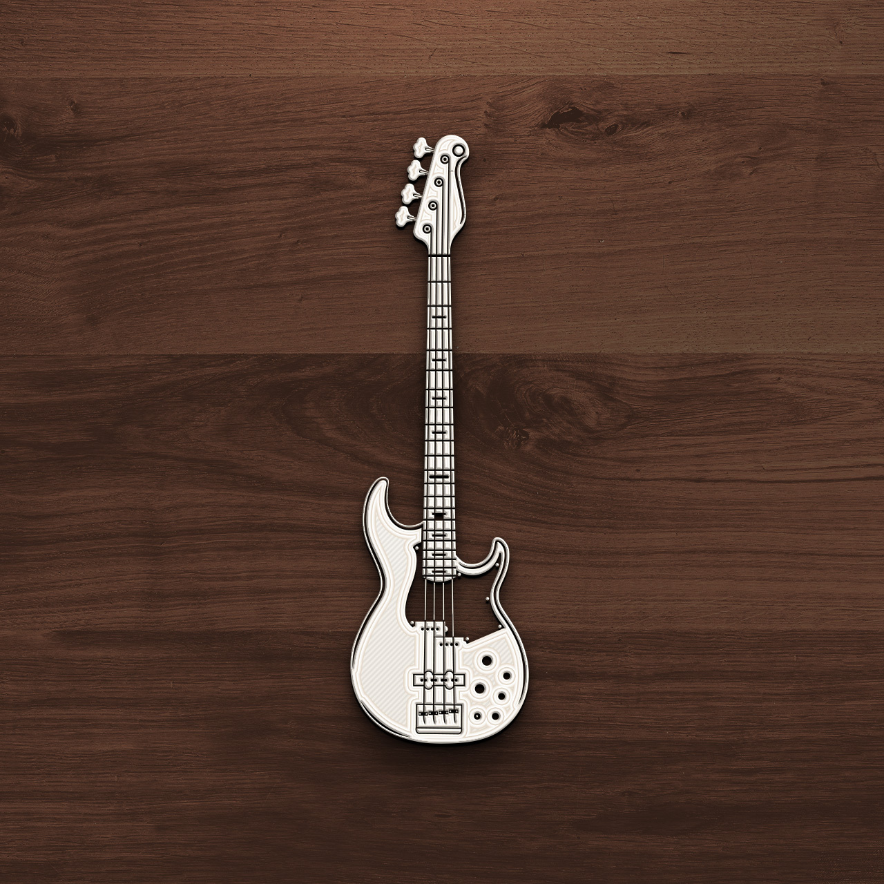 ⚡ Electric Bass Guitar Detailed 3D Model・ 3D File for 3D printing・Cults