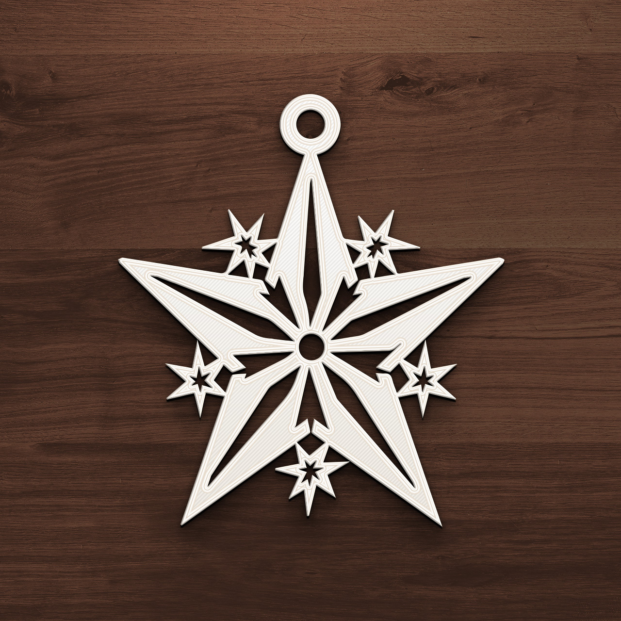 🎄 Christmas Star Snowflake Ornament - Festive Holiday Decoration・ 3D ...