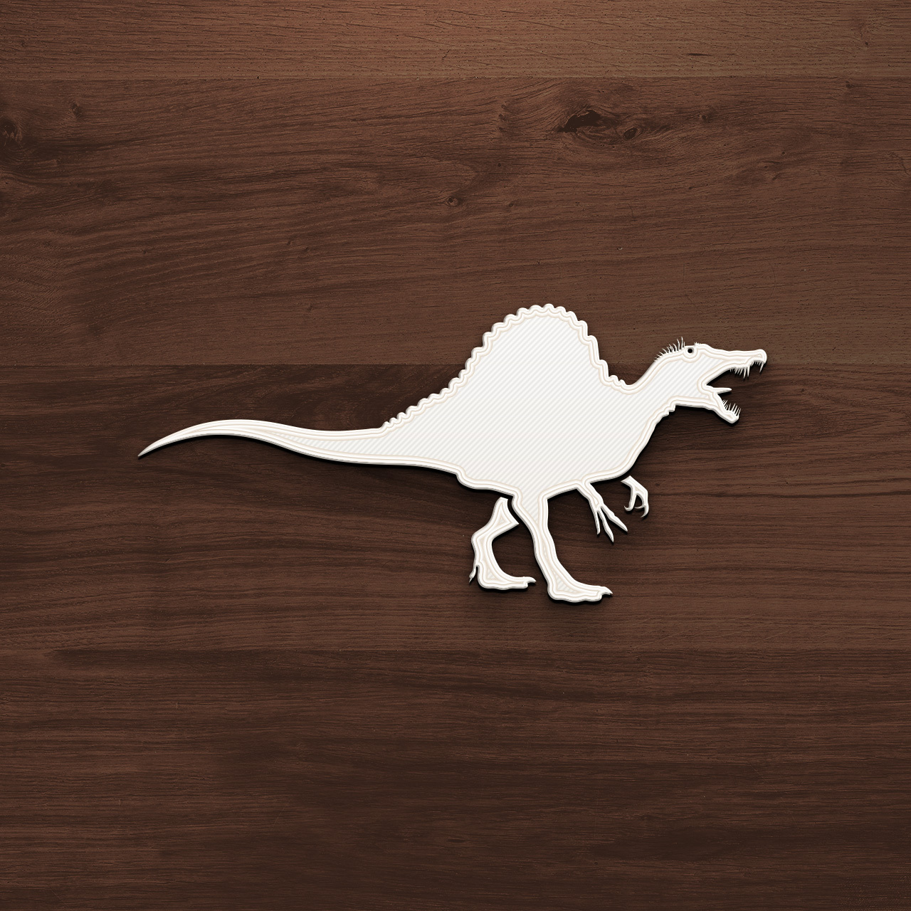 🦖 Spinosaurus Dinosaur Silhouette - 2D Wall Art Decor・ 3D File for 3D ...