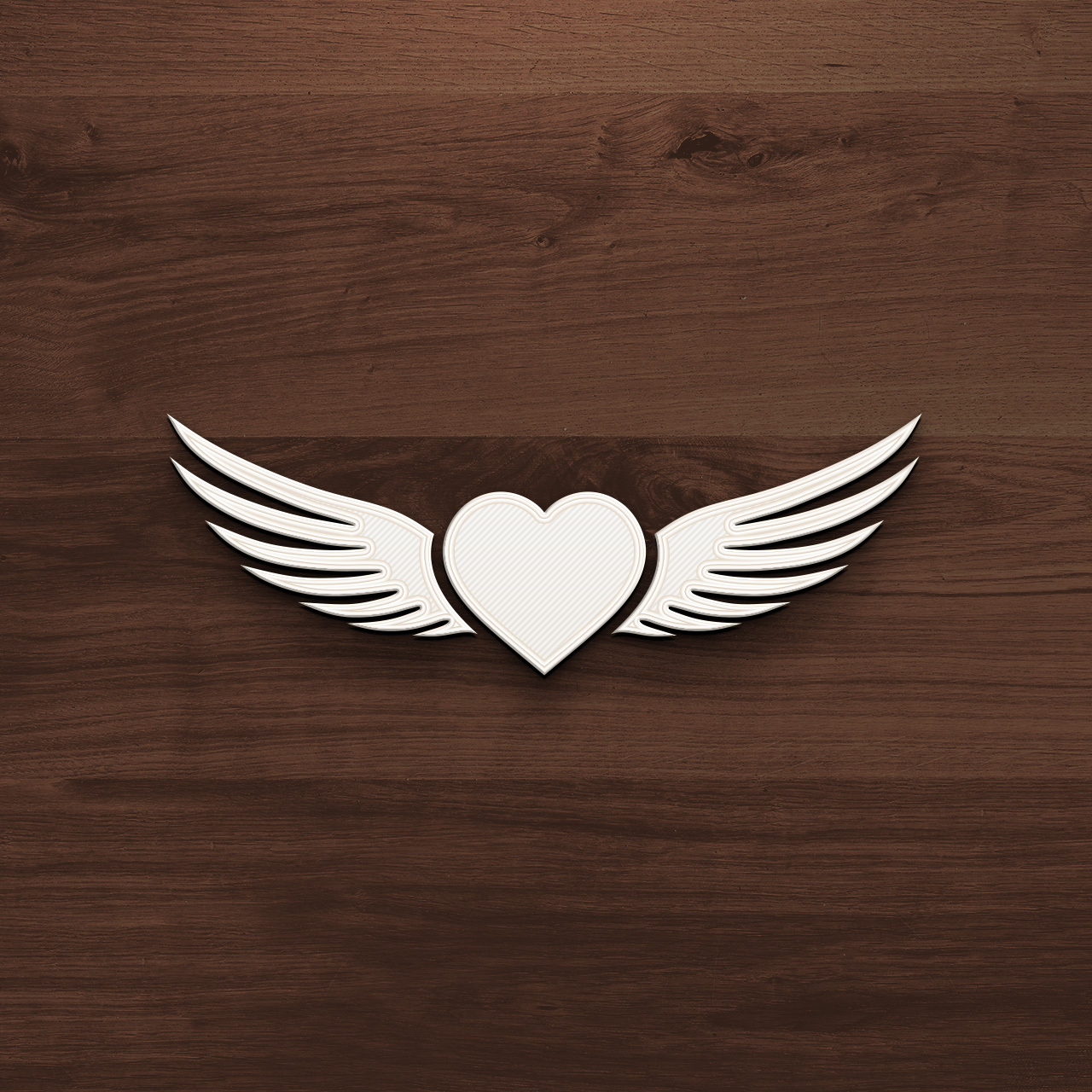 💜 Winged Heart Wall Art - Love Symbol Decor・ 3D File for 3D printing・Cults
