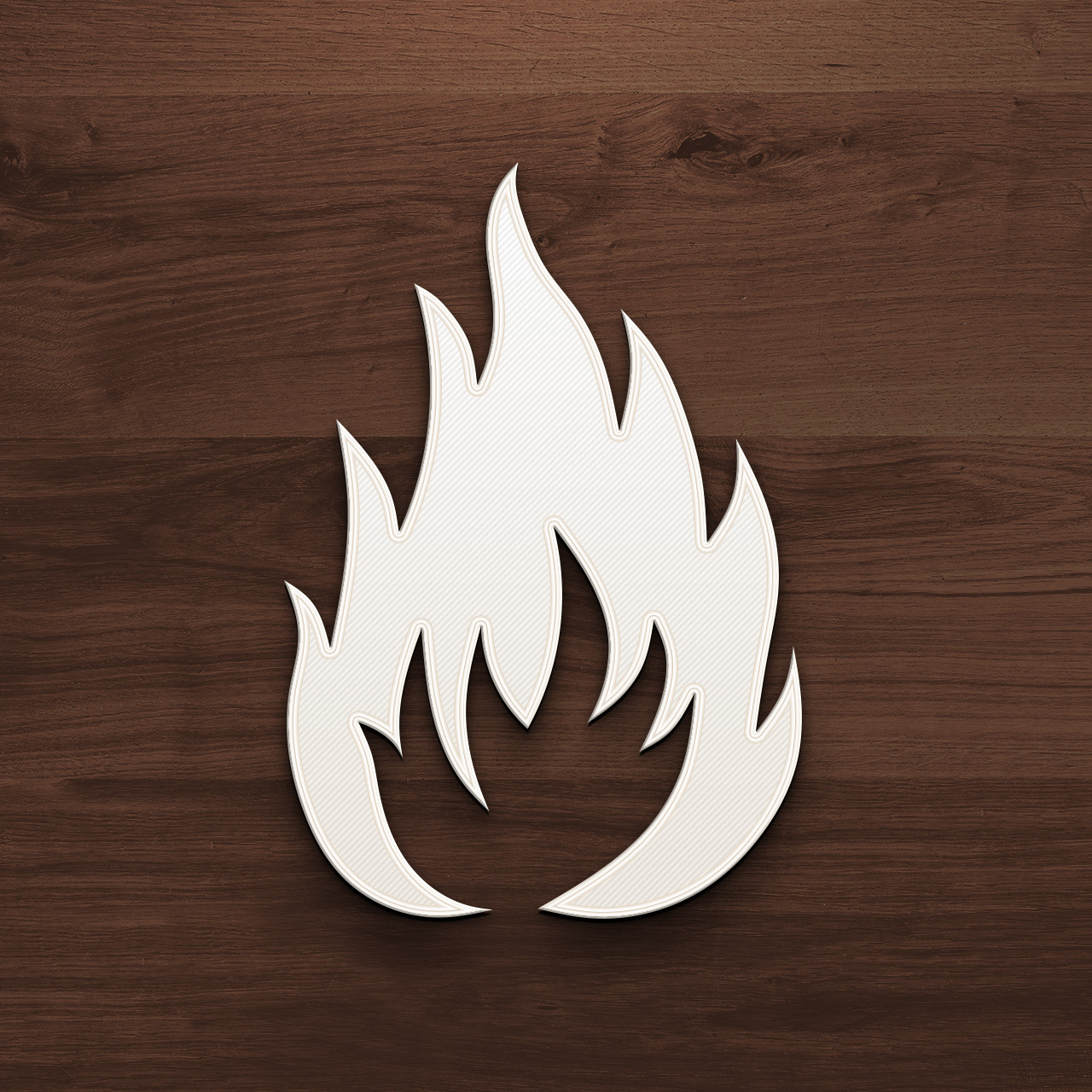 🔥 Fire Symbol 3D Wall Art - Flame Icon Decor・ 3D File for 3D printing・Cults