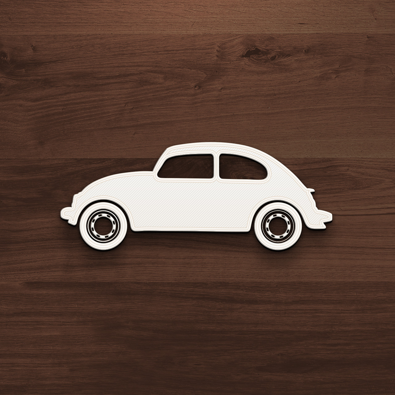 🚗 Classic Volkswagen Beetle Miniature - Iconic Car Silhouette・ 3D File ...