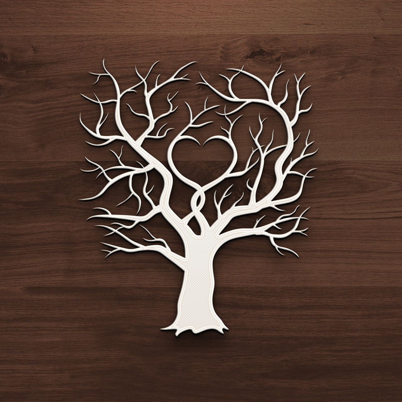 💜 Heart Tree Wall Art - Romantic Wooden Branch Decor・ 3D File for 3D ...