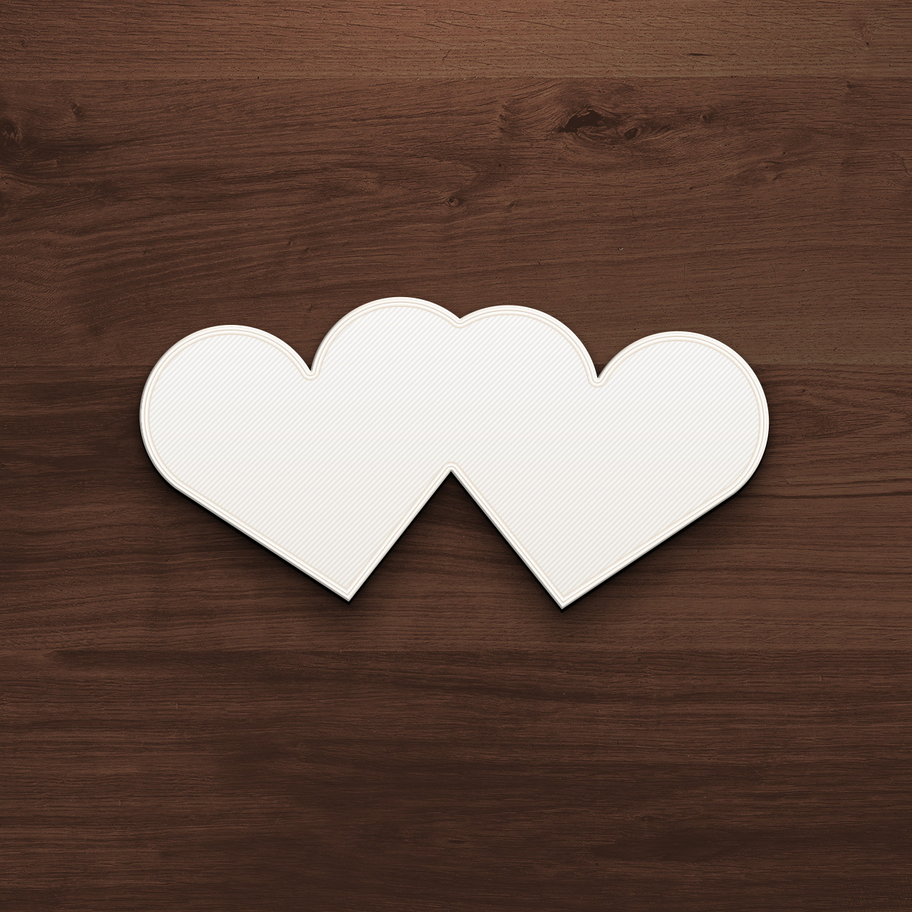 💜 Romantic Double Heart Wall Decor - Elegant 2D Design・ 3D File for 3D ...