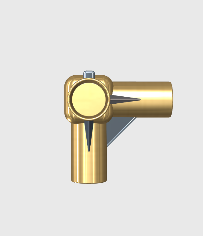 🧞‍♂️ 3 Ways tube connector 13mm (pipe,tube,rod)・Free 3D File for ・Cults