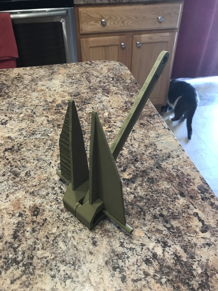 Free 3D file Danforth Stockless Anchor ⚓ ・3D printing template to ...