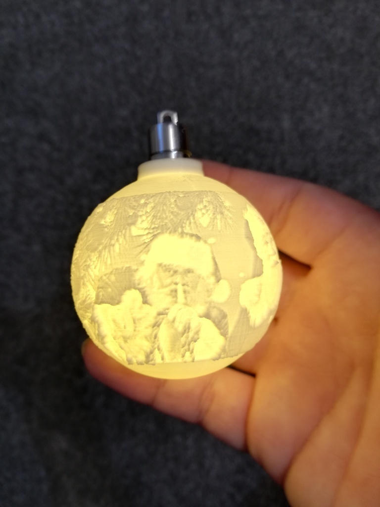 Free 3D file christmas lithophane ball 🎄 ・3D printer design to download ...
