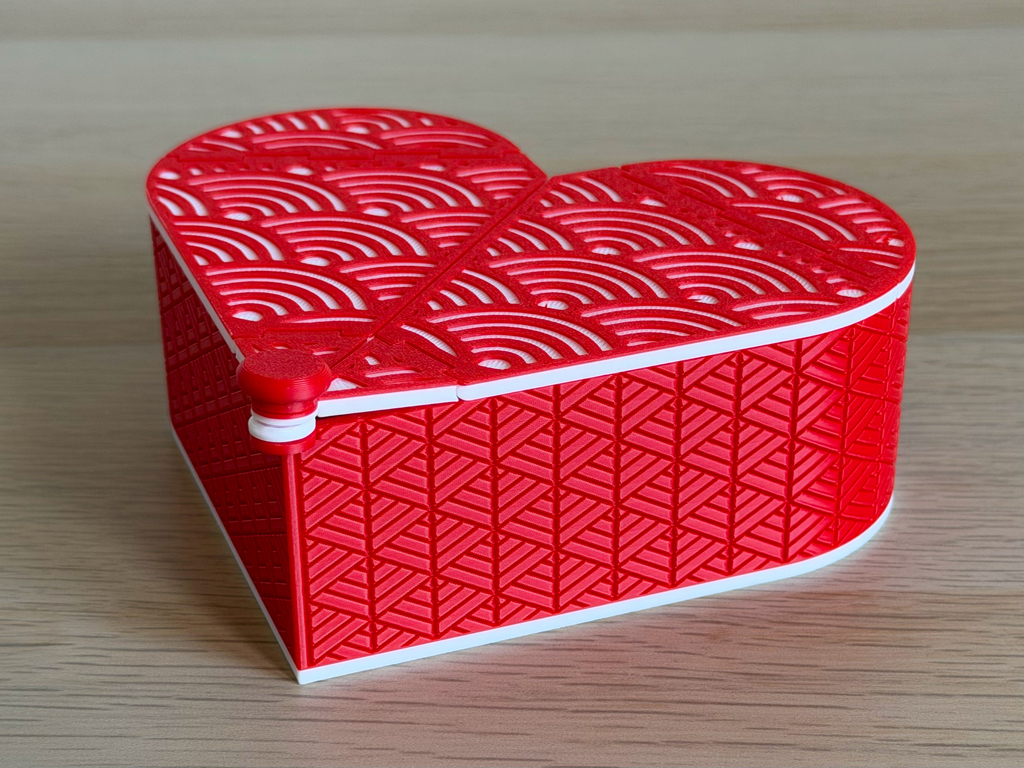 💜 Origami Heart Box・Free 3D File for ・Cults
