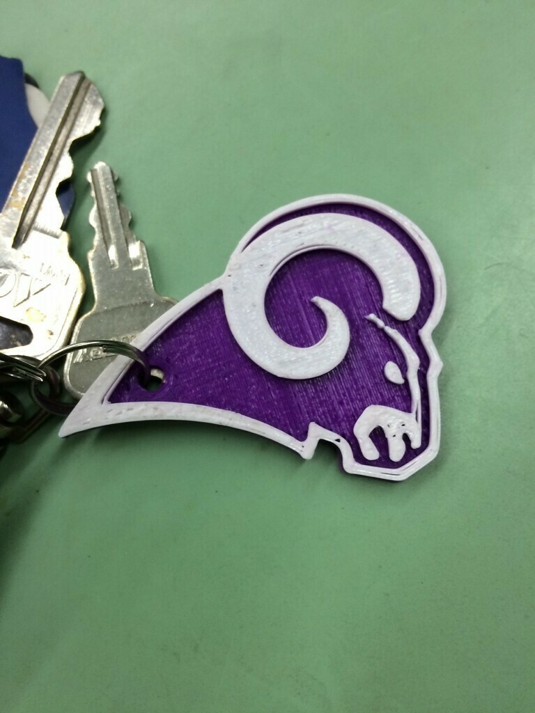 🗝️ Rams Head Keychain V2・Free 3D File for ・Cults