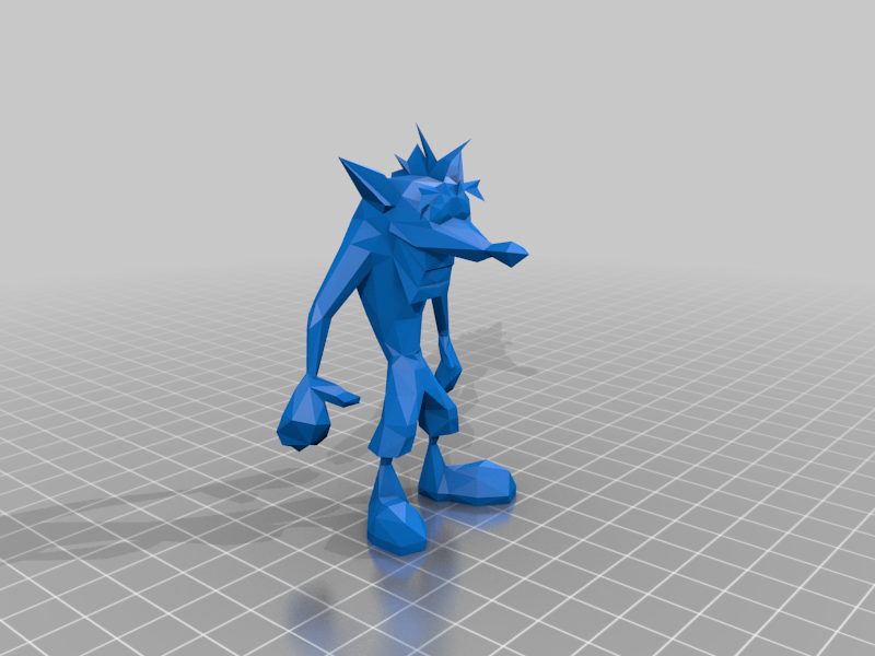 🎮 Crash Bandicoot Low Poly・Free 3D File for ・Cults