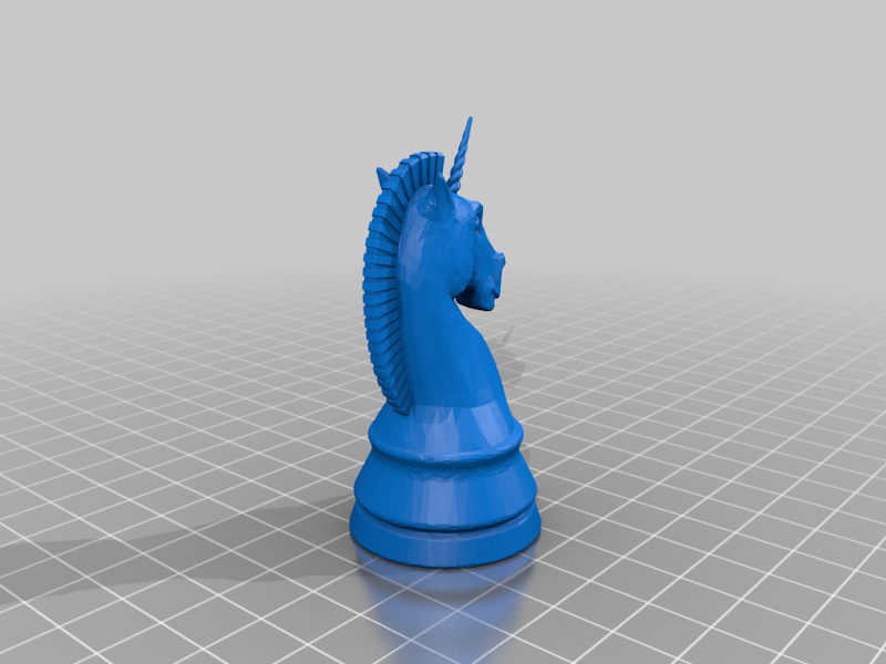 ♟️ Chess Unicorn・Free 3D File for ・Cults