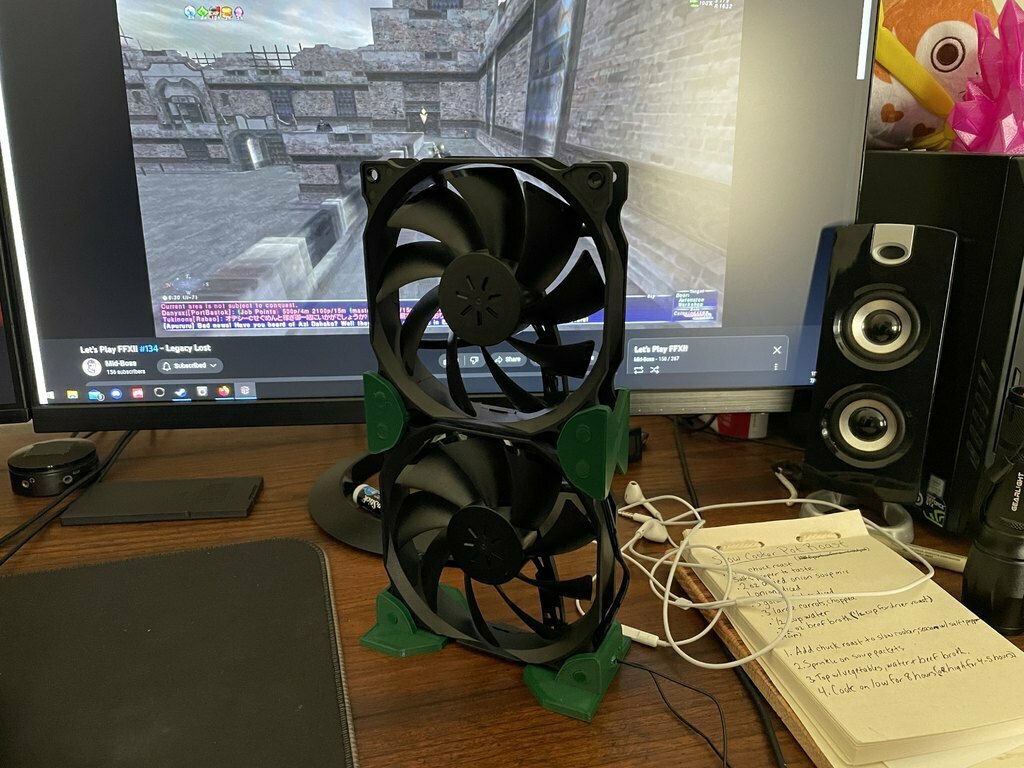 🆒 Modular 120mm PC fan system for desk or wall mounted air mover. Great ...