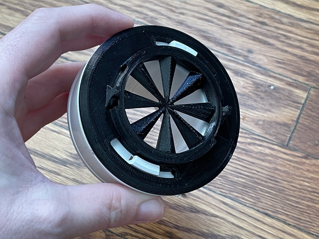 Free STL file Small Duct High Velocity (SDHV) HVAC air vent valve that twists on easily. 🤏 ・3D ...