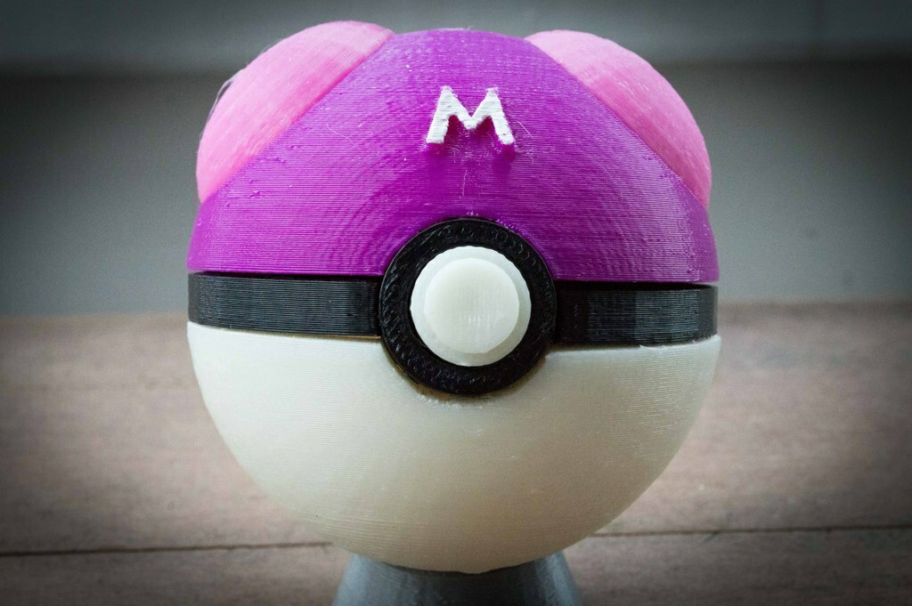 🧲 Fixed 'M' Masterball, with magnetic clasp・Free 3D File for ・Cults