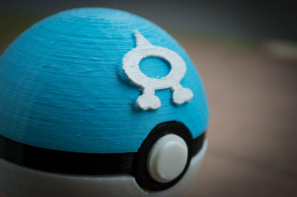 🧲 Team Aqua Pokeball, with magnetic clasp・Free 3D File for ・Cults