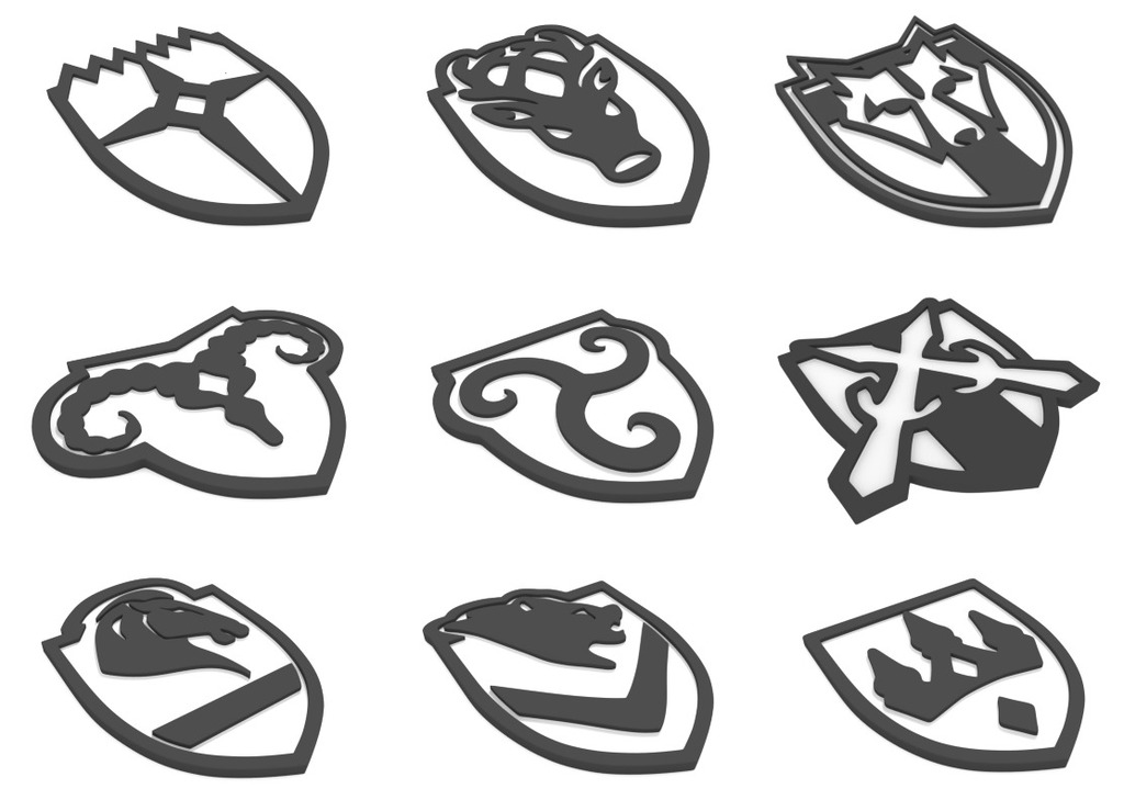 🚩 Nine Holds Crests (The Elder Scrolls: Skyrim)・ STL File for ・Cults