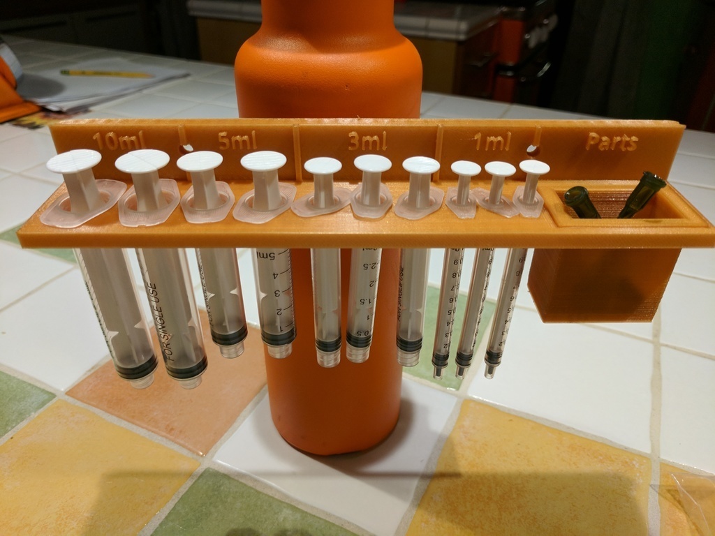💉 Hobby Syringe Holder・Free STL File for ・Cults
