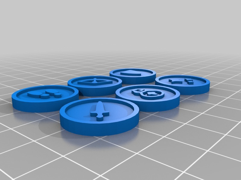 Free 3D file Massmorra Token Symbols 🔣 ・3D printer model to download・Cults