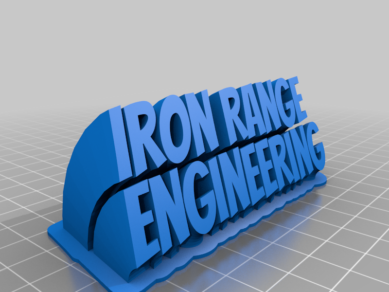 Free 3D file IRE Sweeping 2-line name plate (text) 🏢 ・3D print design ...