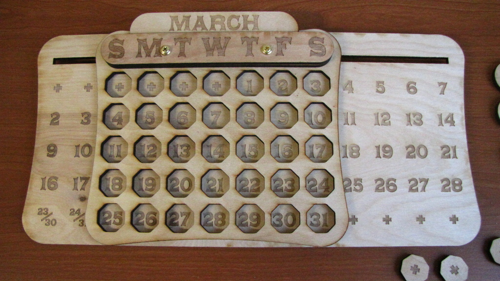 Free 3D file Perpetual Calendar 📅・Object to download and to 3D print・Cults