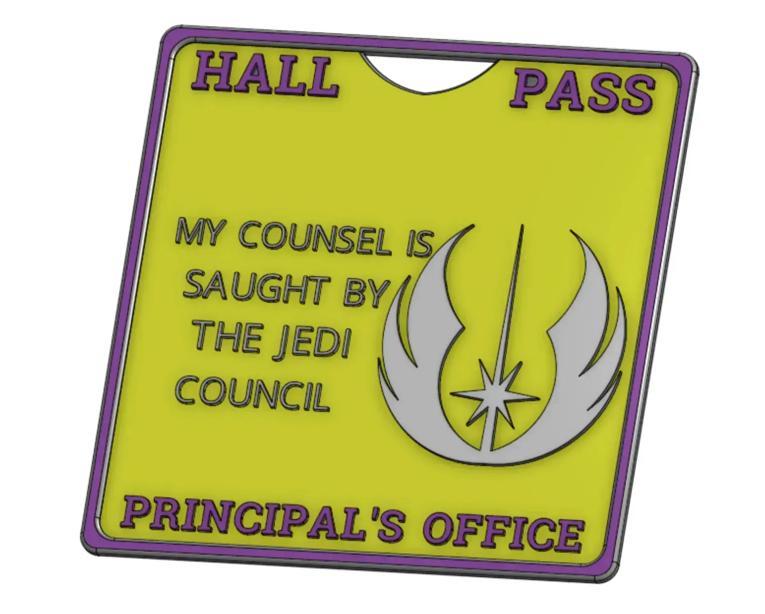 Free 3d File Hall Pass Star Wars Themed Multi Color Noams ⭐ ・design