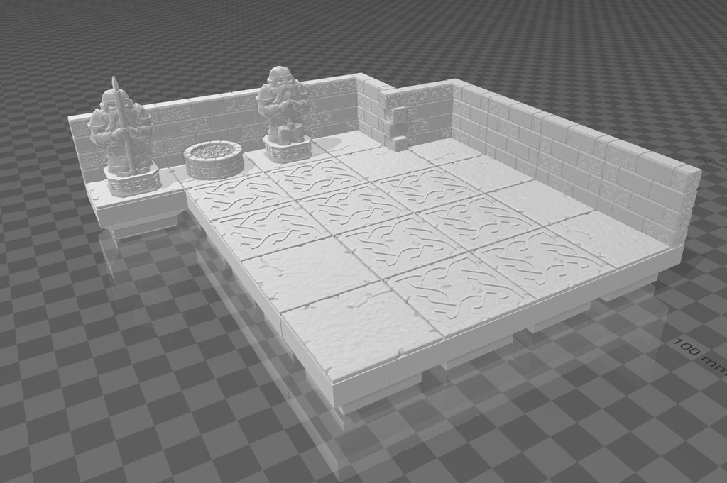 Archivo 3D gratis Basic dwarven halls statues (Dungeon Blocks ...